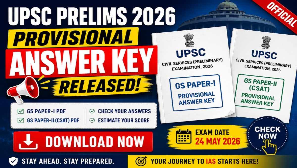 UPSC Prelims 2026 Provisional Answer Key Out – Download GS Paper 1 ...