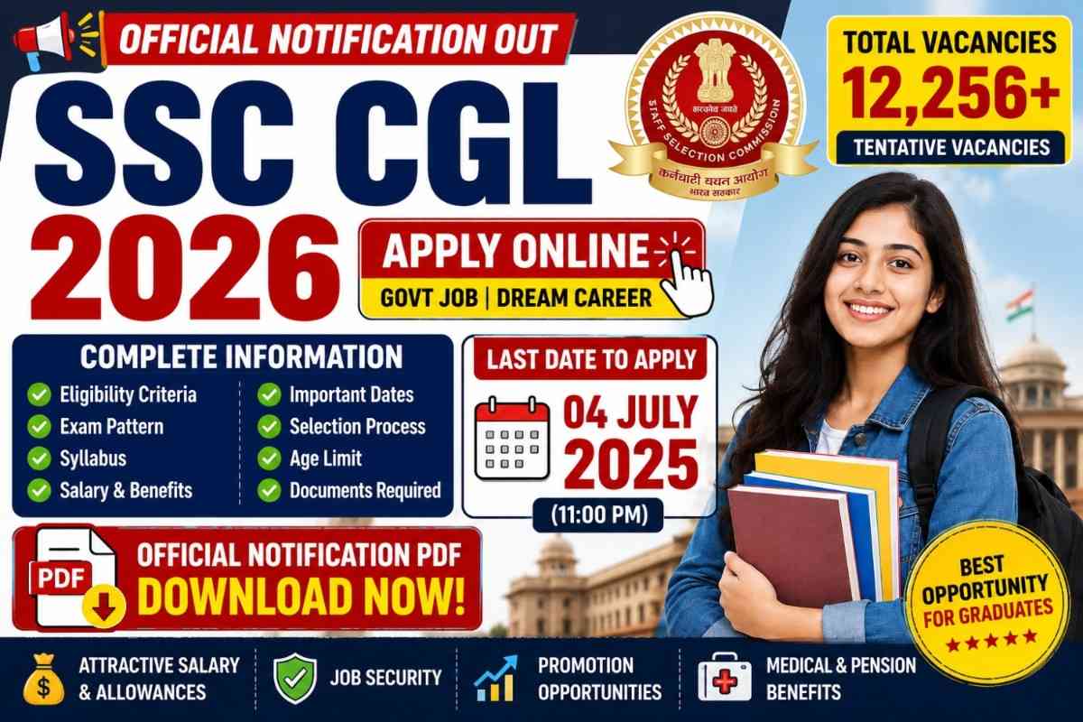 Big Opportunity SSC CGL 2026 Notification PDF Out for 12,256 Vacancies ...