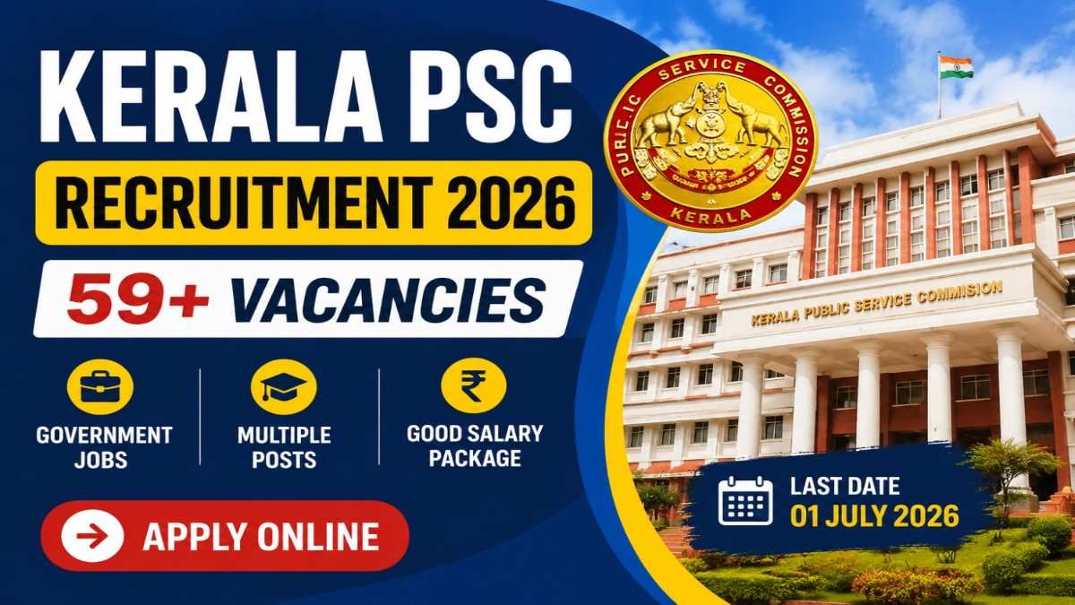 Kerala PSC Recruitment 2026 Out – Apply Online for 59 Posts